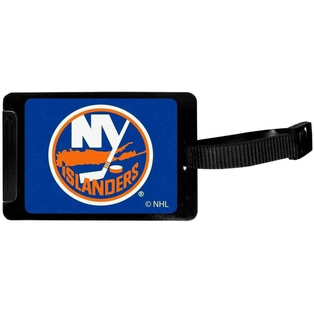 New York Islanders Rubber Luggage Bag Tag I.D. Holder Black NHL ...