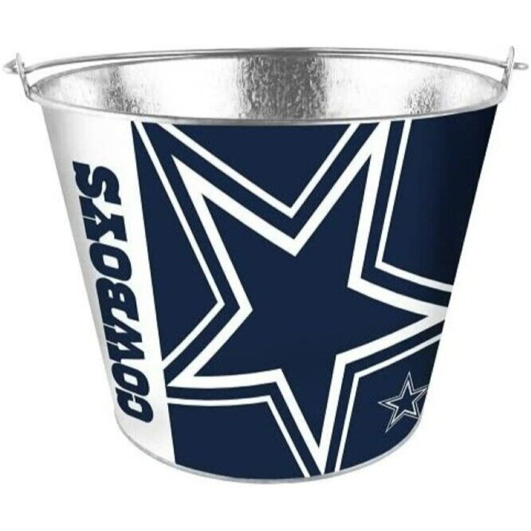 Dallas Cowboys Hype Full Wrap Logo Ice Metal Bucket, 5-quart WITH ...