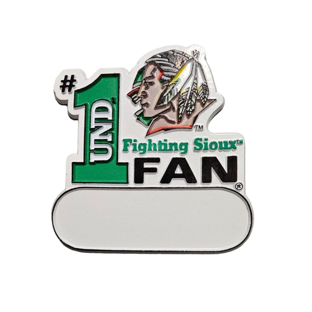 North Dakota Fighting Sioux #1 Fan Magnet #1 Fighting Sioux Fan Size 3 ...