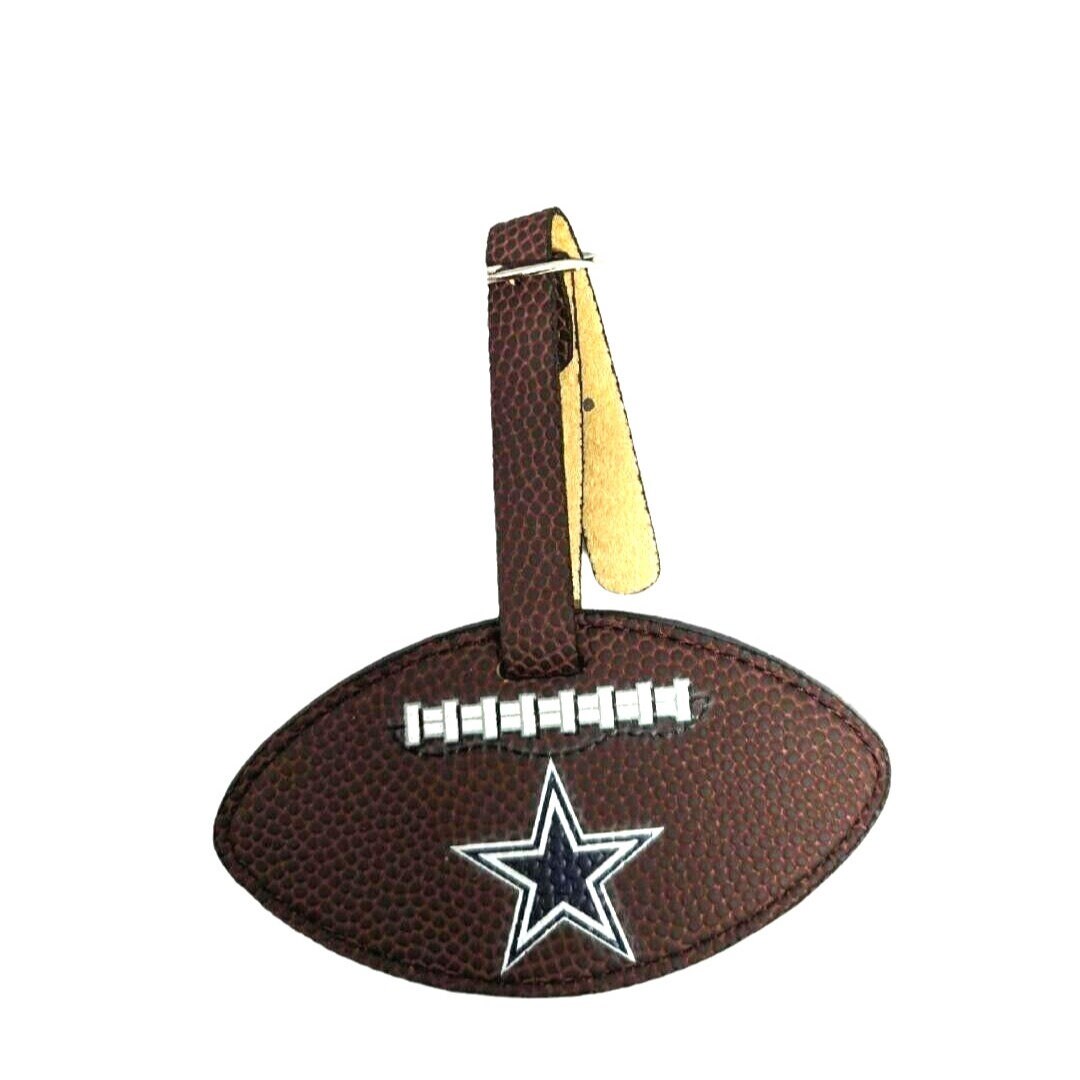 Dallas Cowboys Football Rubber Luggage Bag Tag I.D. Holder Black NFL ...