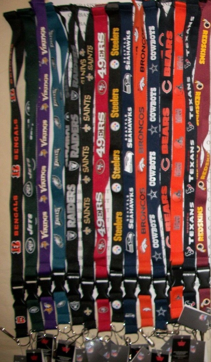 NFL Assorted Team Licensed Lanyard-id Holder Keychain Key | Etsy