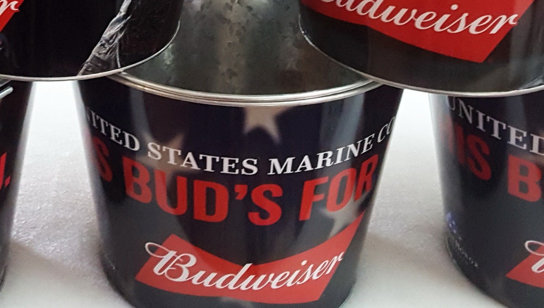 Marine Corps Bucket Budweiser SALUTES Military Services Beer Bucket 5 ...