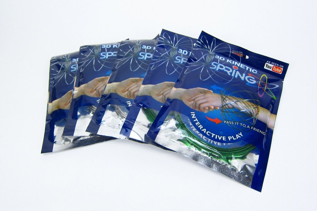 Lot of 5 3D Kinetic Spring Toy Interactive Play Motion Sensory Stress ...