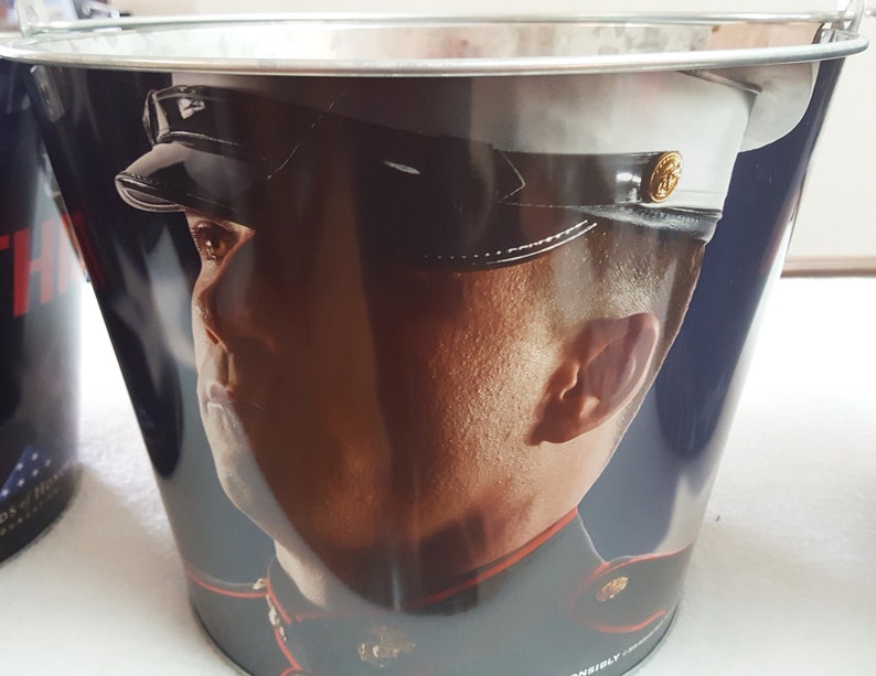 Marine Corps Bucket Budweiser SALUTES Military Services Beer Bucket 5 ...
