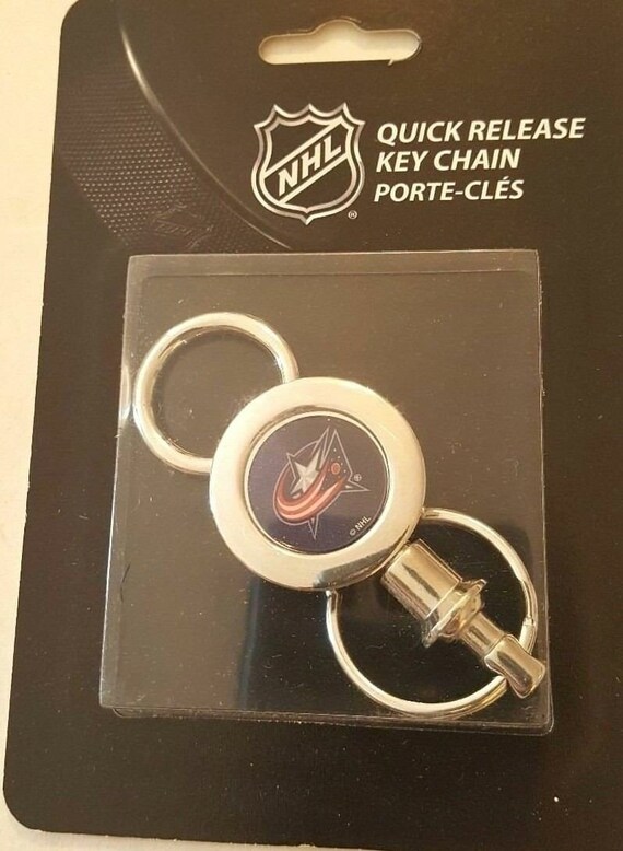 Columbus Blue Jackets Keychain Keyring Quick Release Valet - Etsy