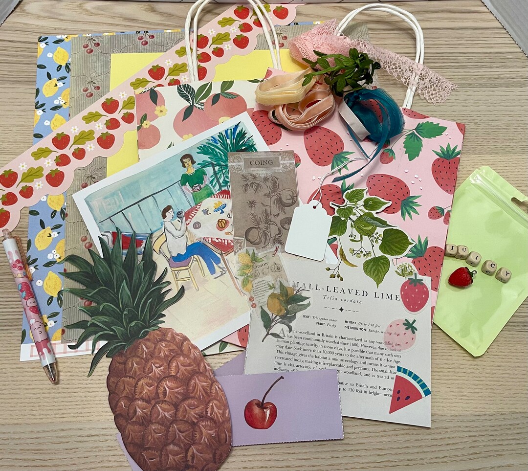 Fruit Themed Junk Journal Kit - Etsy