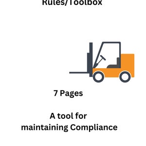 Forklift Tool Box Talk Documents for OSHA Compliance / Safety Managers ...
