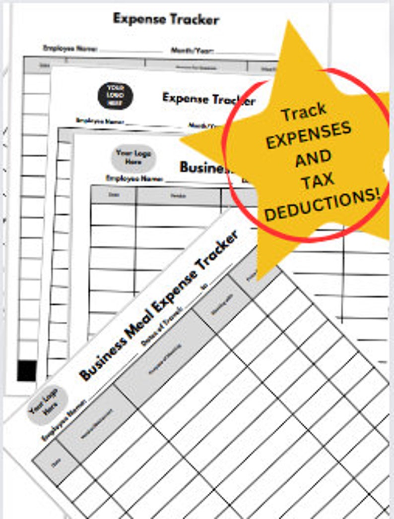 Business Expense Trackers- Track Expenses, Miles, Meals and MORE! - Etsy