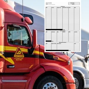 Truck Driver Trip Sheet, USA Trucker Trip Sheet, Transportation Trip ...