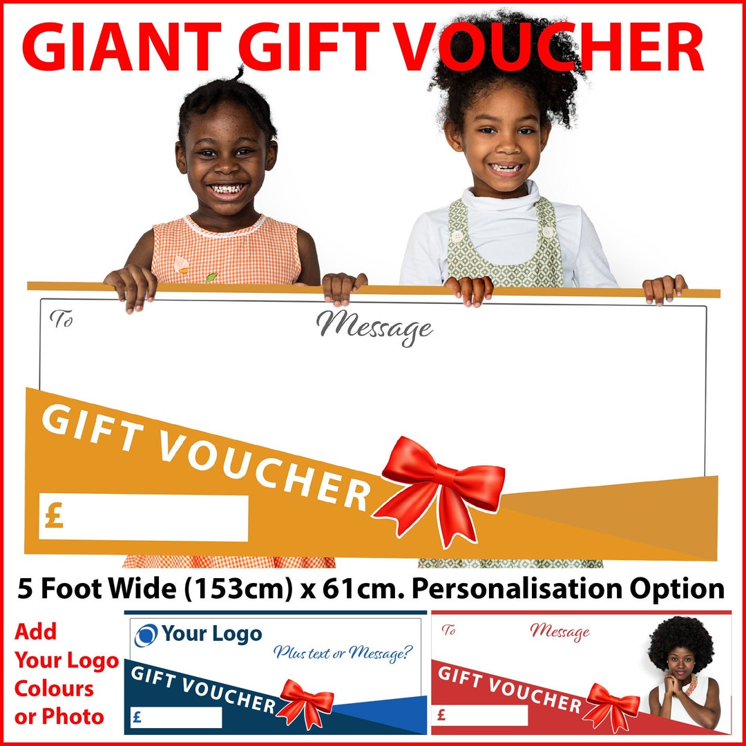 Giant Gift Voucher for Presentation Fundraising Photo Event ...