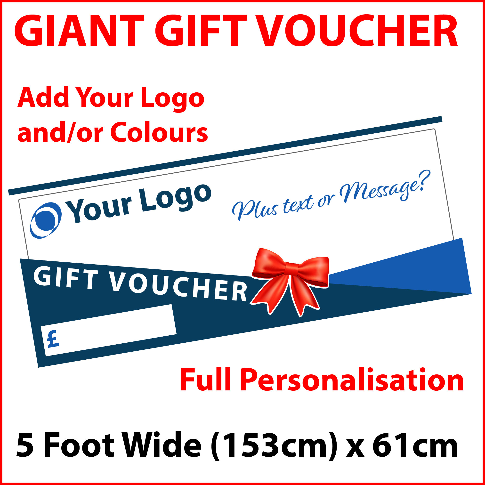 Giant Gift Voucher for Presentation Fundraising Photo Event ...