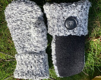 Handmade Recycled Denim Mittens - Etsy