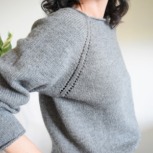 BASIC SWEATER Knitting Pattern Beginner Friendly Top Down Raglan ...