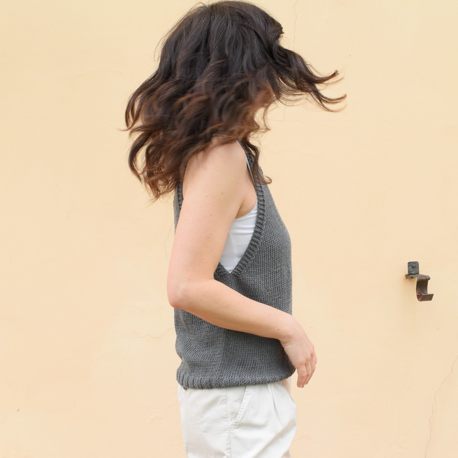 TANK TOP Knitting Pattern - Cotton Sleeveless Top - Easy Bottom up ...