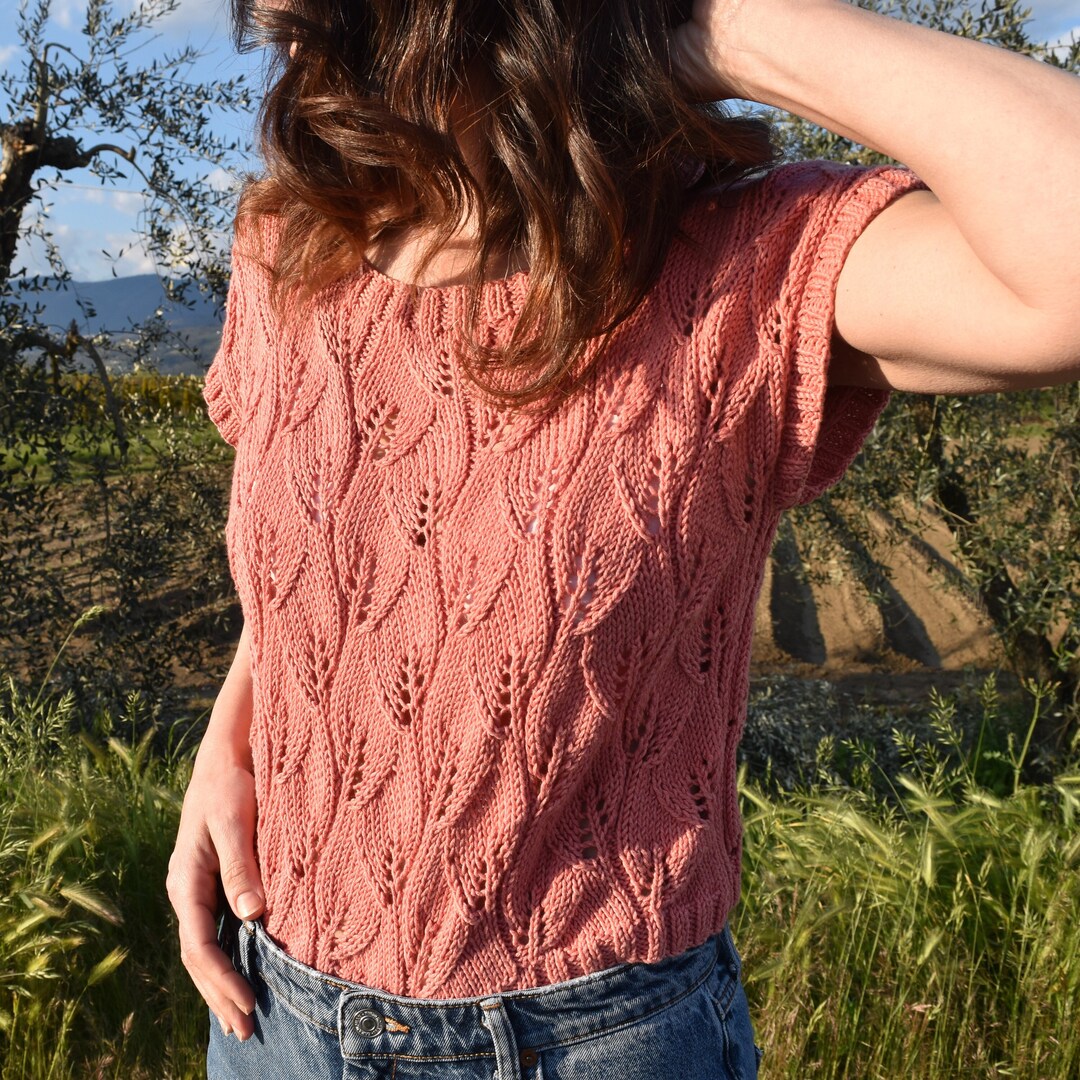 ANNIE TEE - Summer Sleeveless Lace Top Knitting Pattern Easy ...