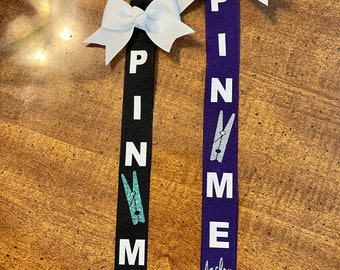 Cheer Pin Me Ribbon Pin Me Strap Cheer Team Gifts Cheer Pins Pin Me Bow ...