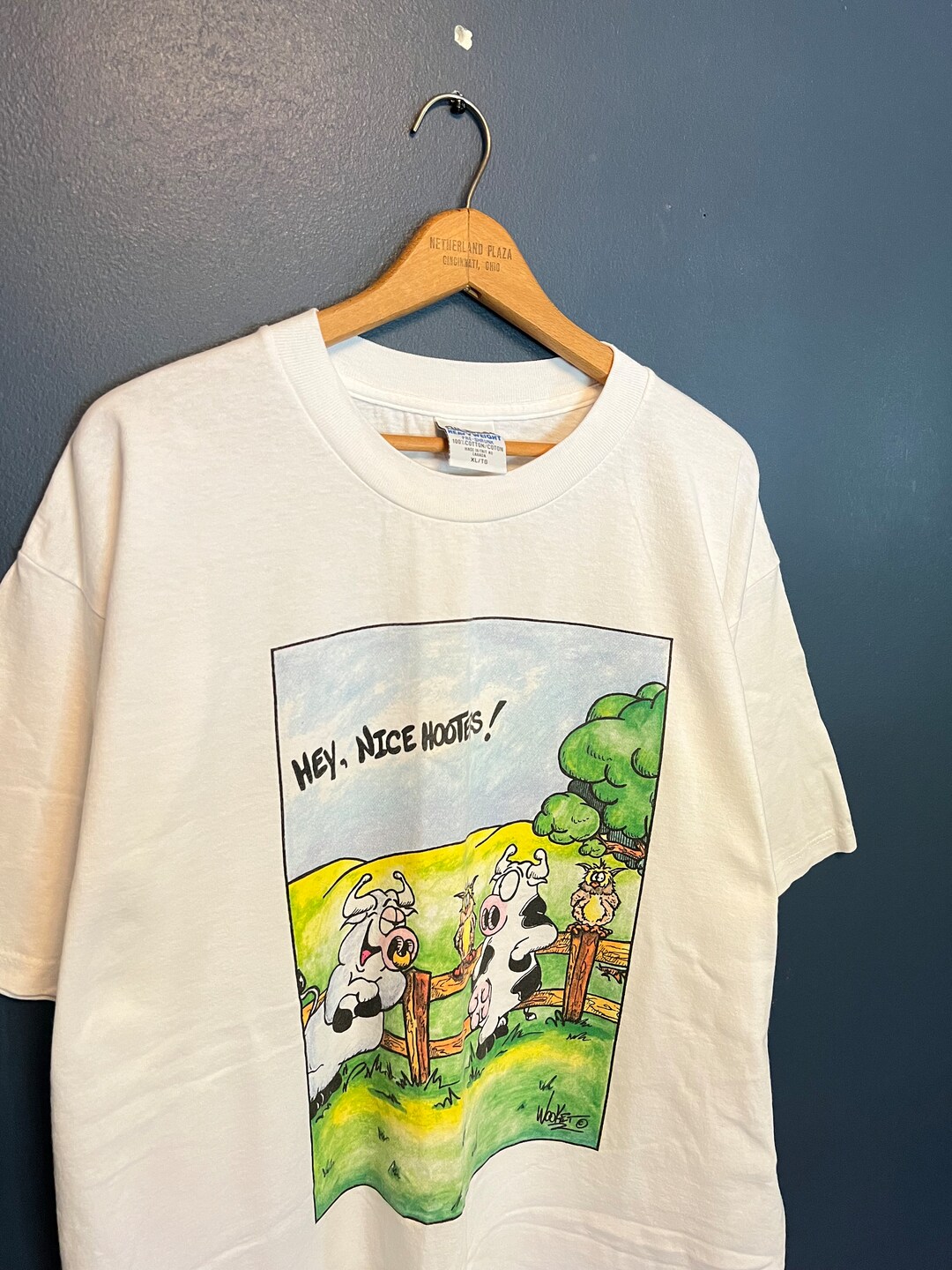 Vintage 90s Cows nice Hooters Funny T Shirt Tee Size XL - Etsy