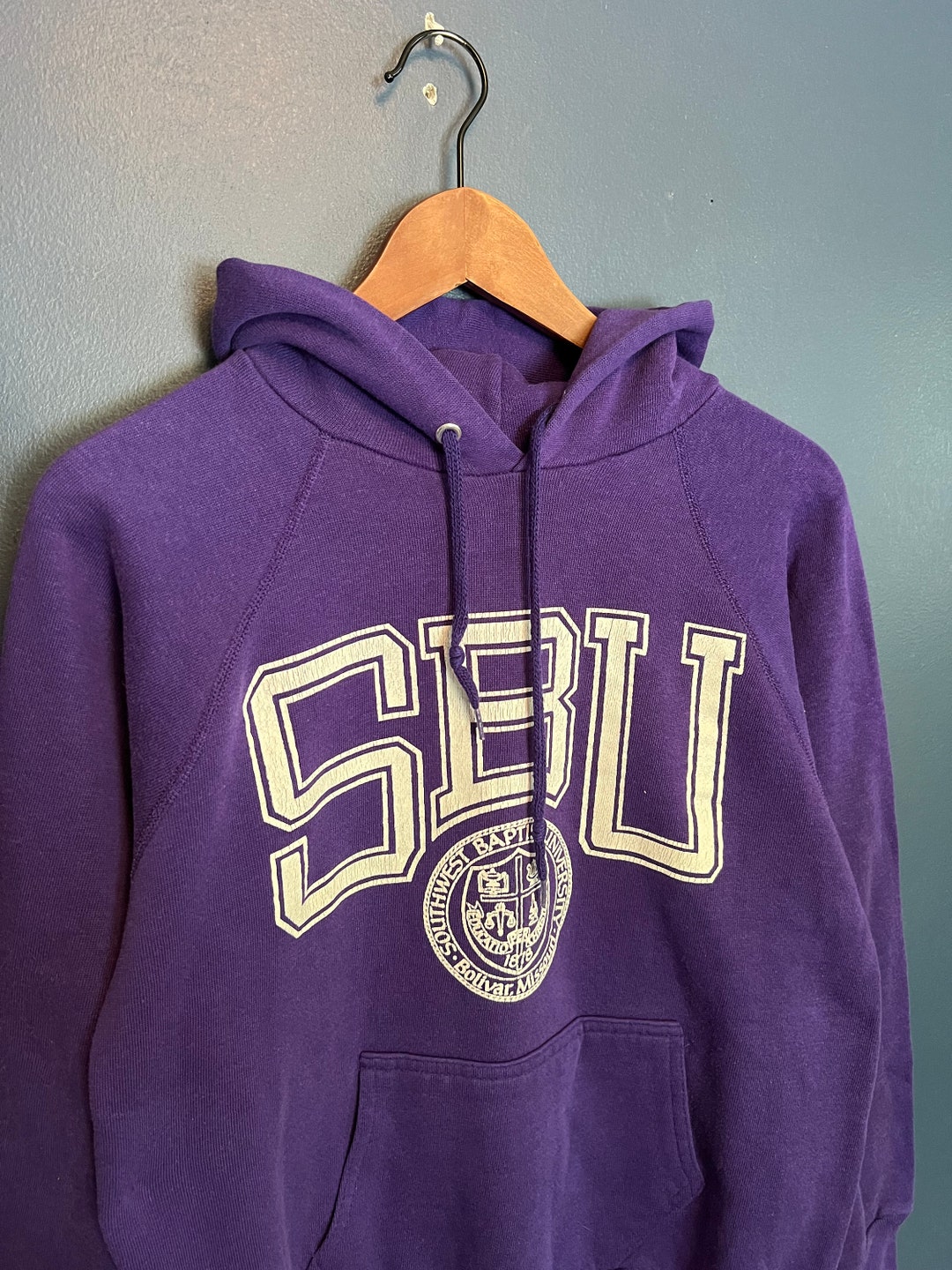 Vintage 80s Southwest Baptist University Missouri Hoodie Size Medium ...