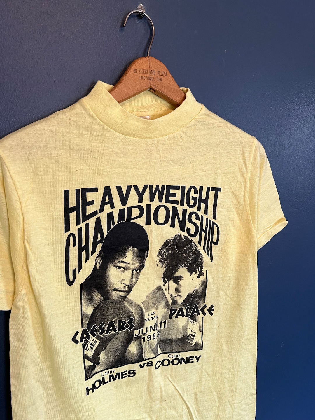 Vintage 1982 Heavyweight Boxing Larry Holmes Vs Gerry Cooney Tee Size ...