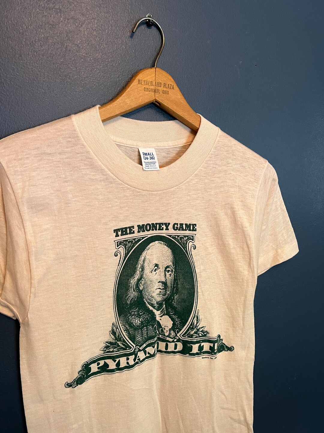 Vintage 1980 Benjamin Franklin Money Pyramid It Tee Size Small - Etsy