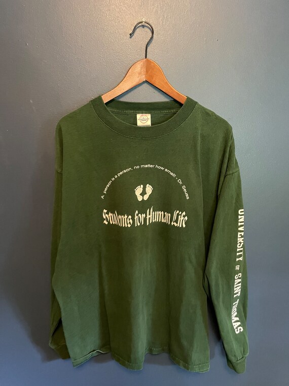 Vintage Y2K Students for Human Life Longsleeve T Shir… - Gem