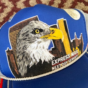 Vintage 90s USPS Bald Eagle Logo Trucker Snapback Hat - Etsy