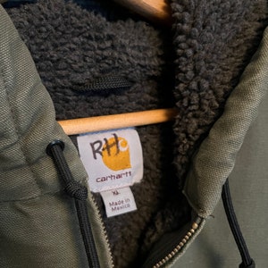 Vintage Y2K Carhattt Canvas Fur Lined Detroit Hooded Jacket Size XL - Etsy