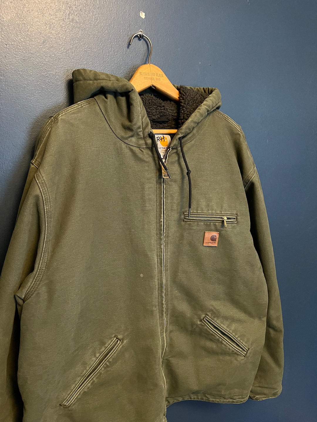 Vintage Y2K Carhattt Canvas Fur Lined Detroit Hooded Jacket Size XL - Etsy