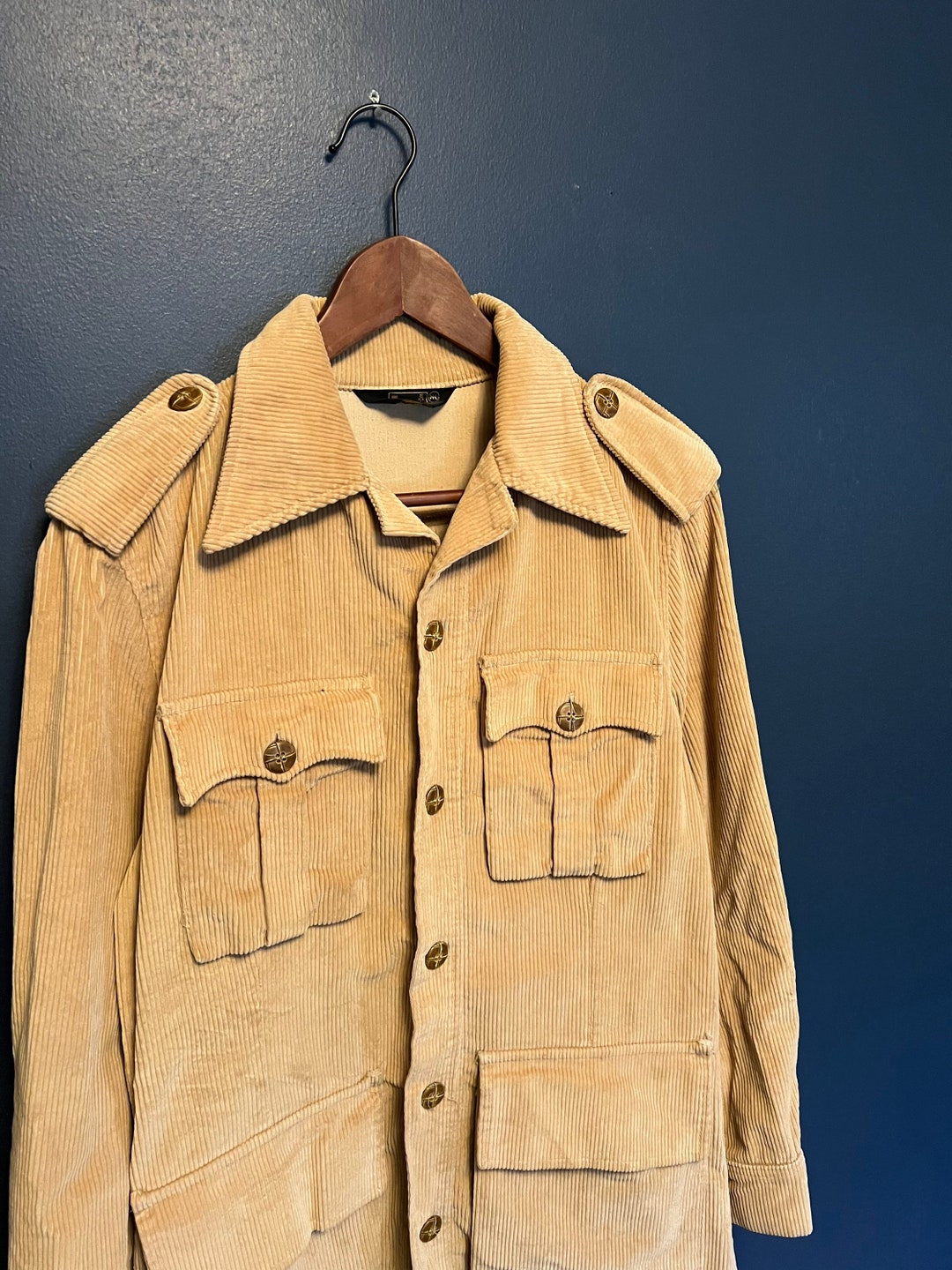 Vintage 80s Lee Tan Corduroy Trench Coat Jacket Size M/L USA Made - Etsy