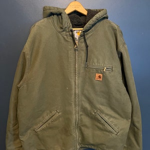 Vintage Y2K Carhattt Canvas Fur Lined Detroit Hooded Jacket Size XL - Etsy