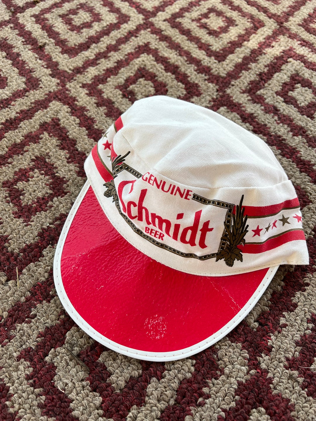 Vintage 80s Schmidt Beer Painters Cap Medium - Etsy