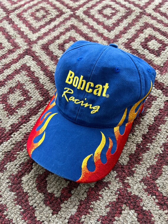 Vintage Cat Strapback Hat Adjustable 1990s 80s P1 - Gem
