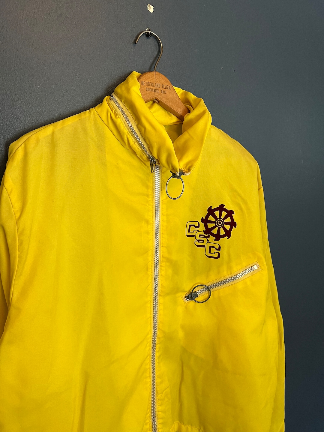 Vintage 70s Artex Pinwheel Zip Nylon Jacket Size Large USA - Etsy