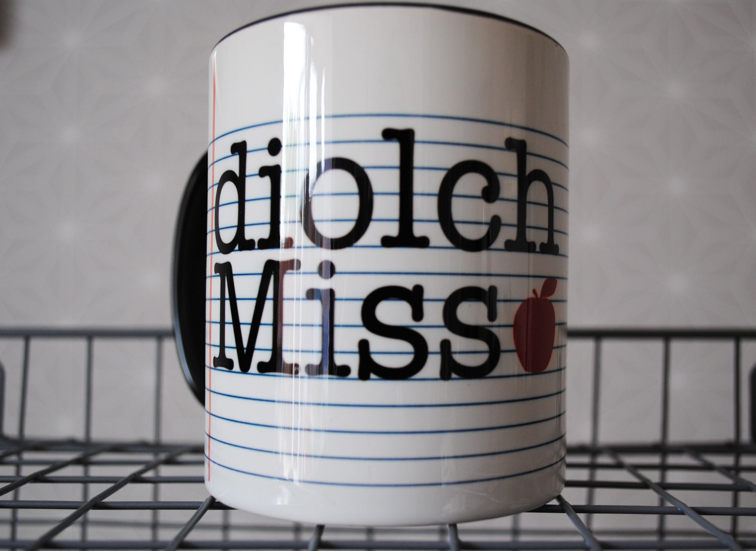 Mug Diolch Miss - Etsy