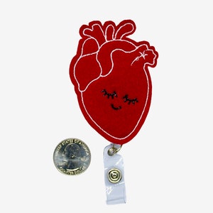 Heart Retractible Badge Reel, Cardiologist Badge, Medical Student Gift ...