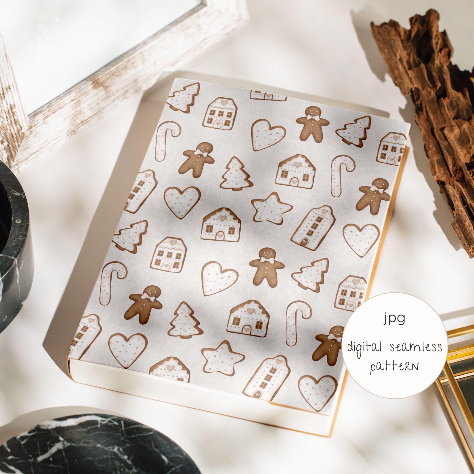 Christmas Cookies Digital Paper, Gingerbread Seamless Pattern (digital ...