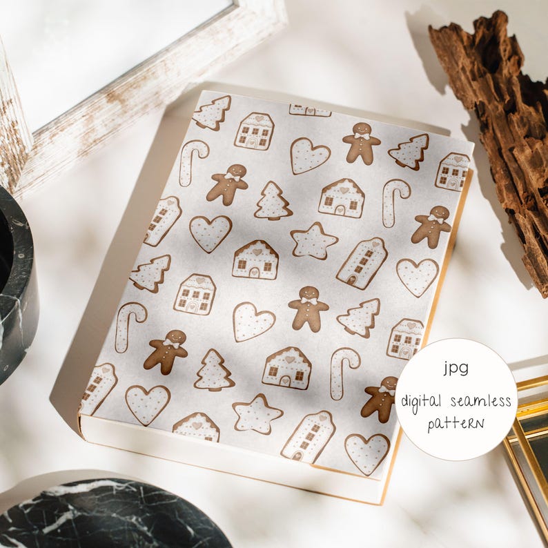 Christmas Cookies Digital Paper, Gingerbread Seamless Pattern (digital ...