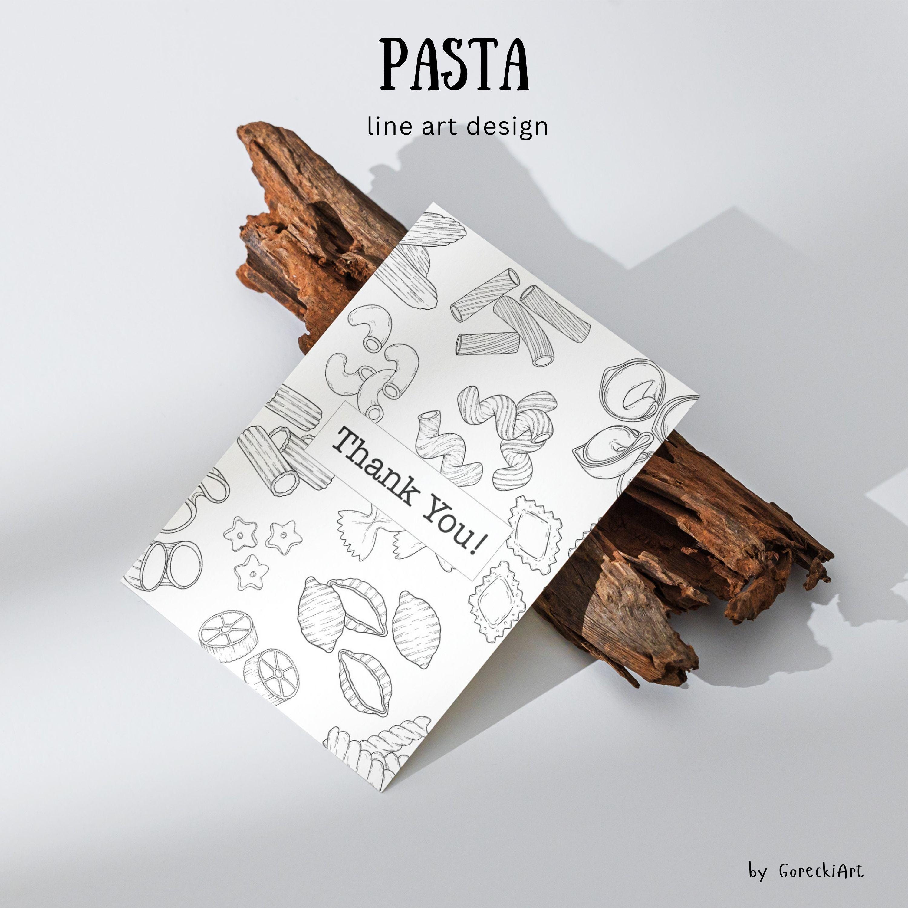 Hand Drawn Pasta Line Art: 25 Clipart Designs (SVG, PNG, EPS) - Etsy