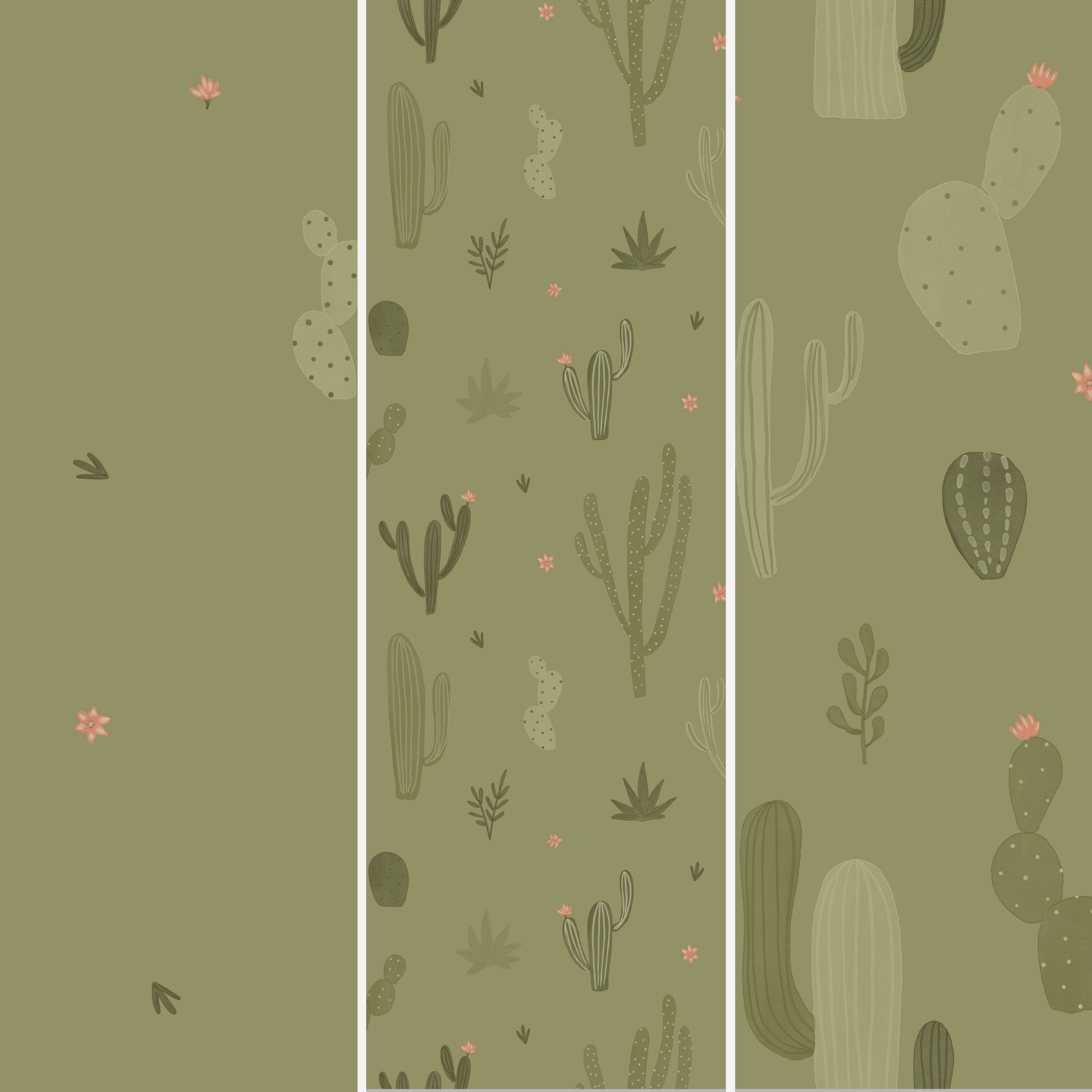 Watercolor Cactus Digital Paper Sets, Texas Background, Green Succulent ...