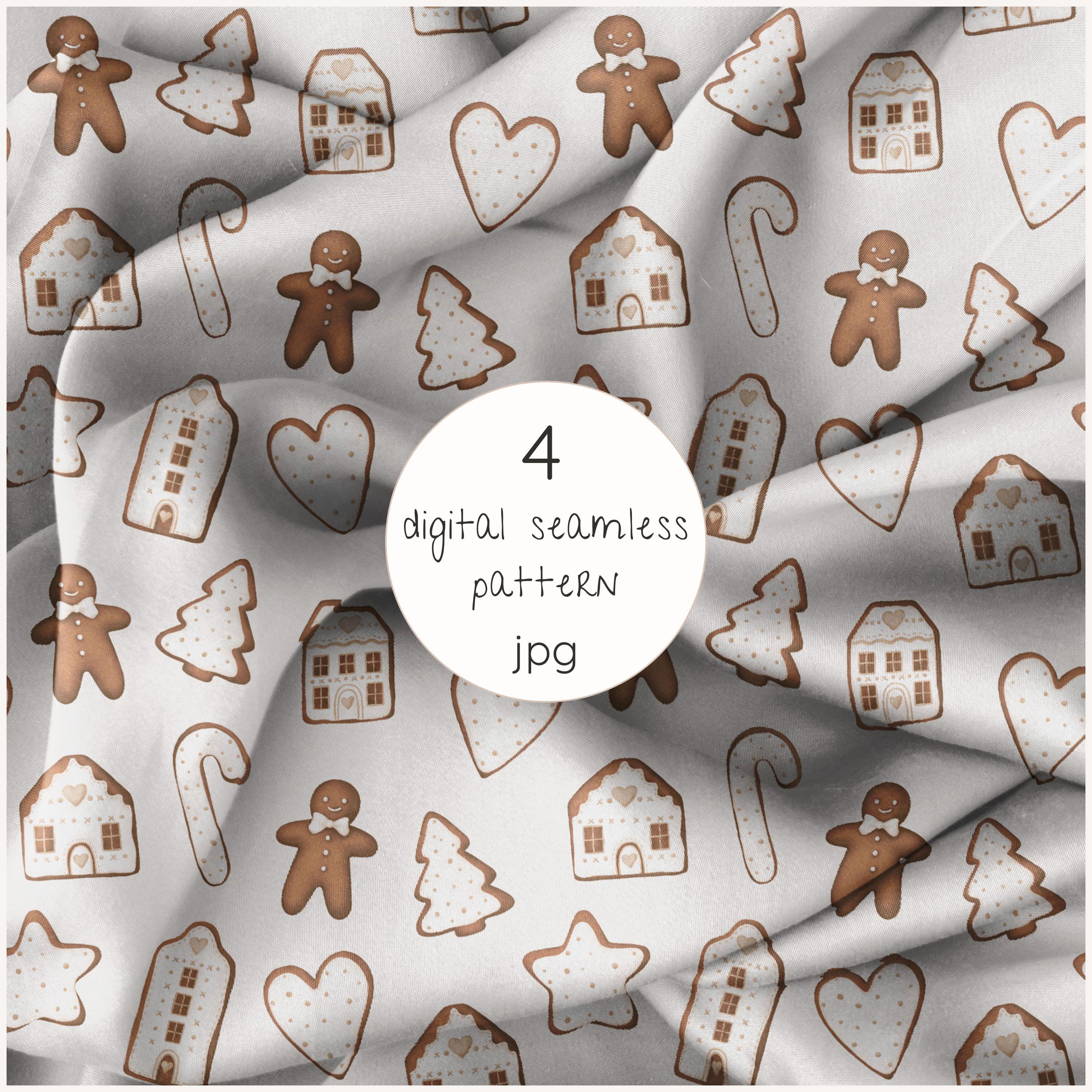 Christmas Cookies Digital Paper Sets, Winter Background, Ginger Bread ...