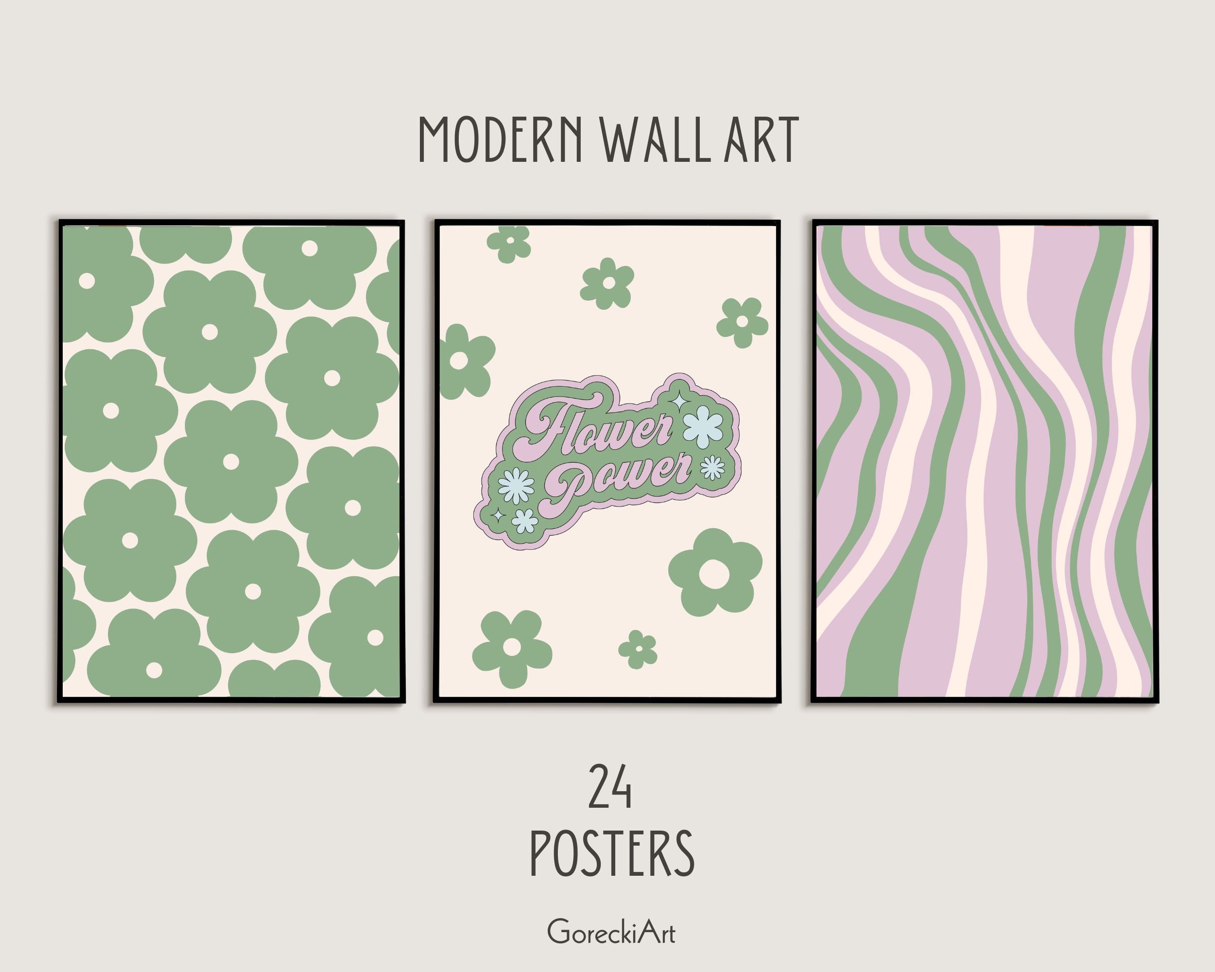 Colorful Retro Groovy Digital Paper, Summer 60s, 70s Background ...