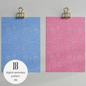 Back to School Doodle Digital Paper, School Backgrounds, Teacher ...