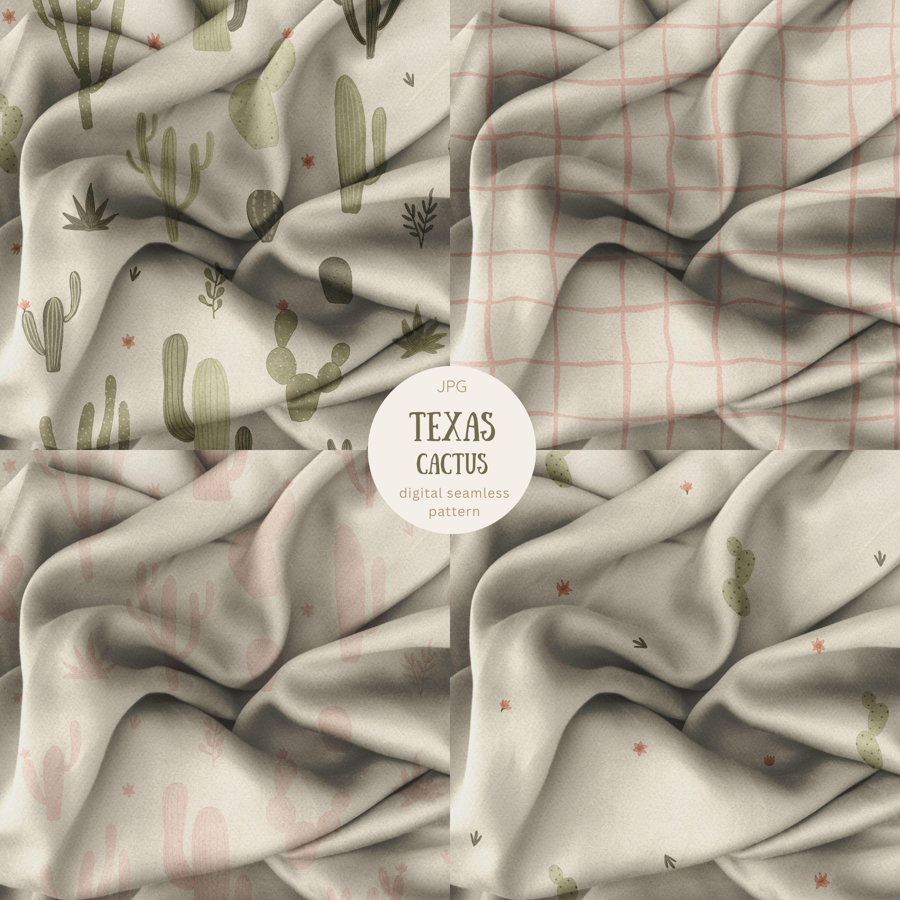 Watercolor Cactus Digital Paper Set, Texas Background, Wild West Cowboy ...