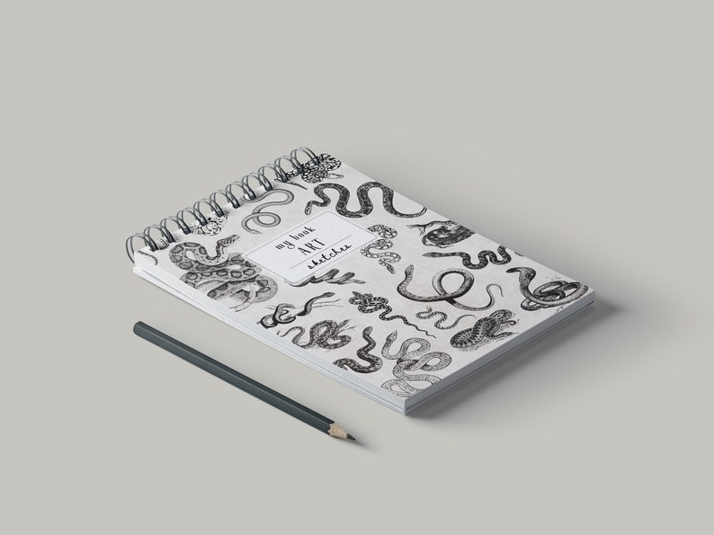 Digital Vintage Notebook Cover, Vintage Sketchbook Cover and Notebook ...