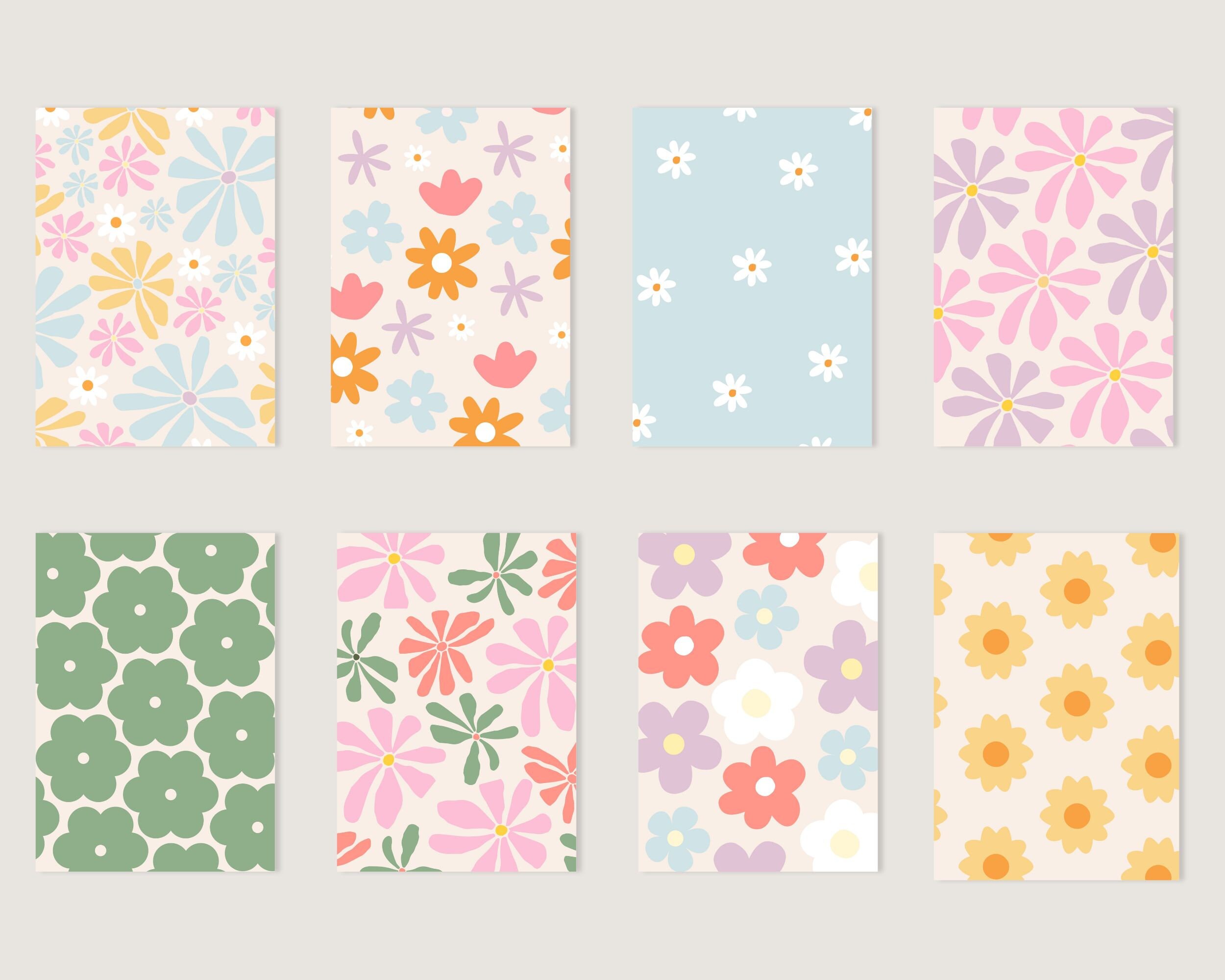 Colorful Retro Groovy Digital Paper, Summer 60s, 70s Background ...