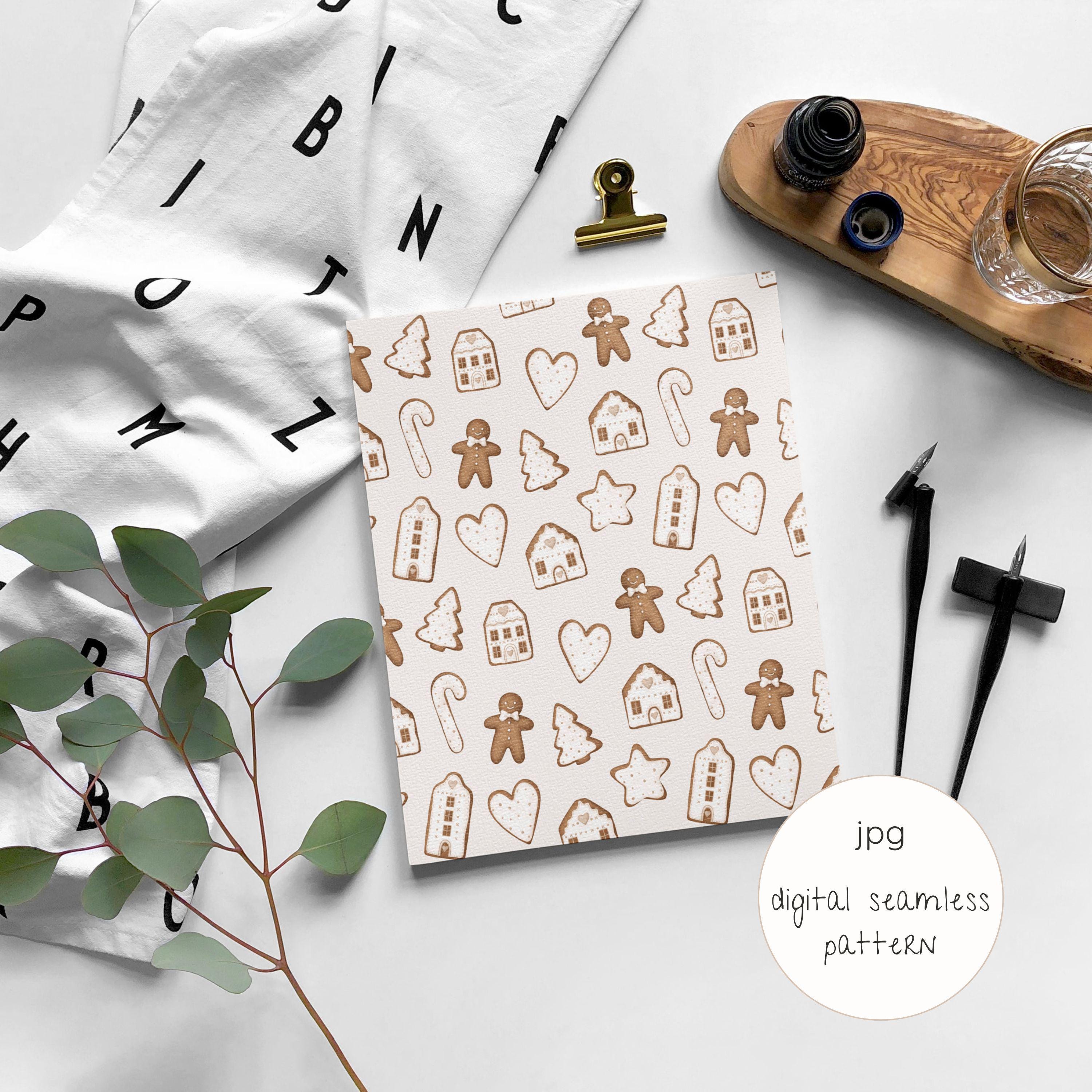 Christmas Cookies Digital Paper, Gingerbread Seamless Pattern (digital ...