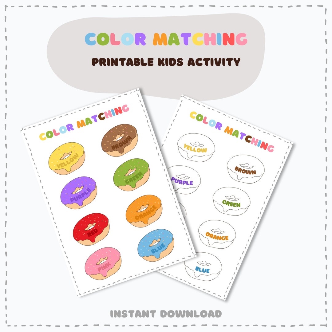 Color Matching, Donut Color Sorting Tools | Teaching Colors | Preschool ...
