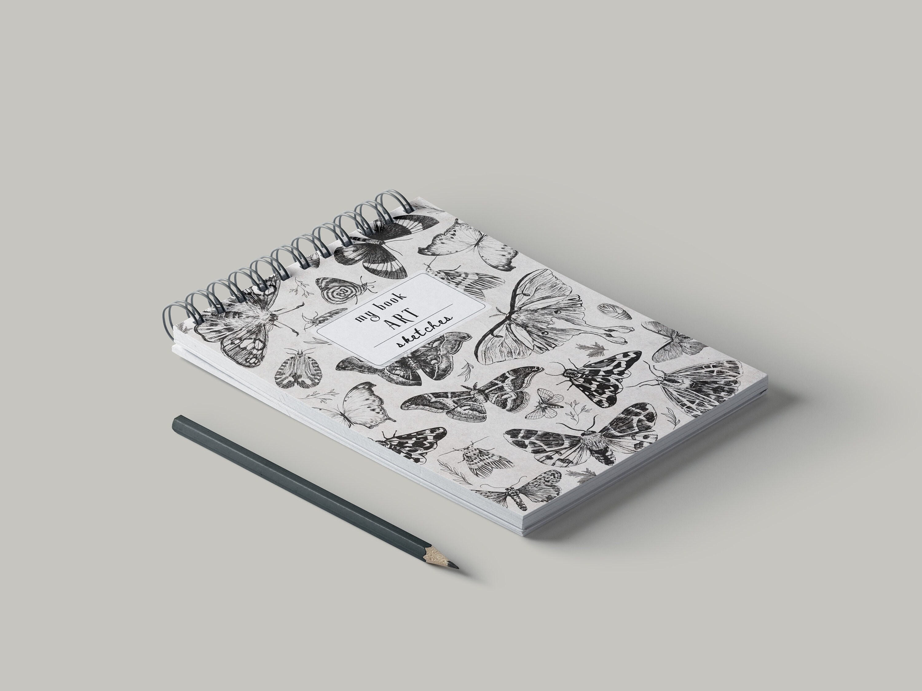 Digital Vintage Notebook Cover, Vintage Sketchbook Cover and Notebook ...