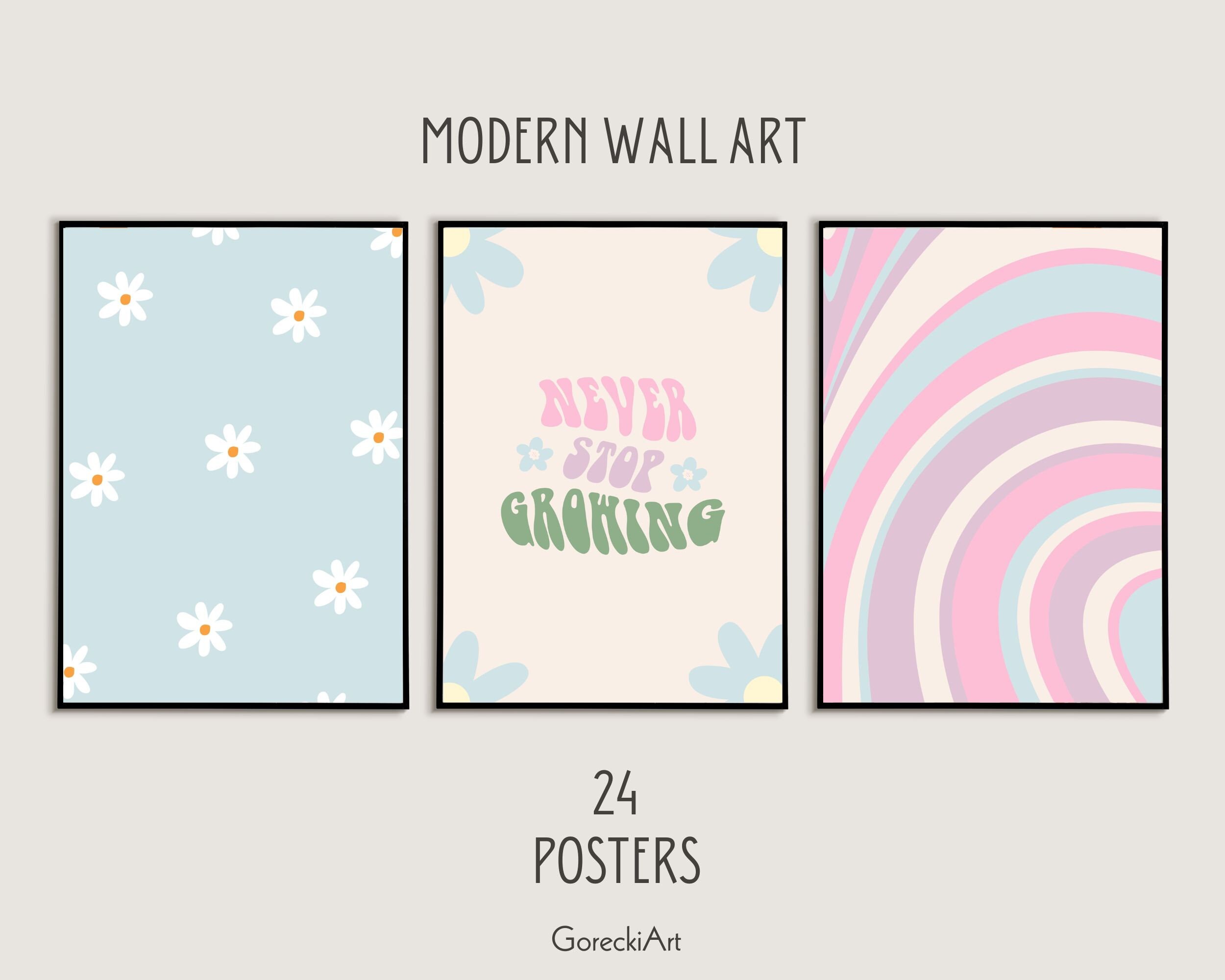 Colorful Retro Groovy Digital Paper, Summer 60s, 70s Background ...