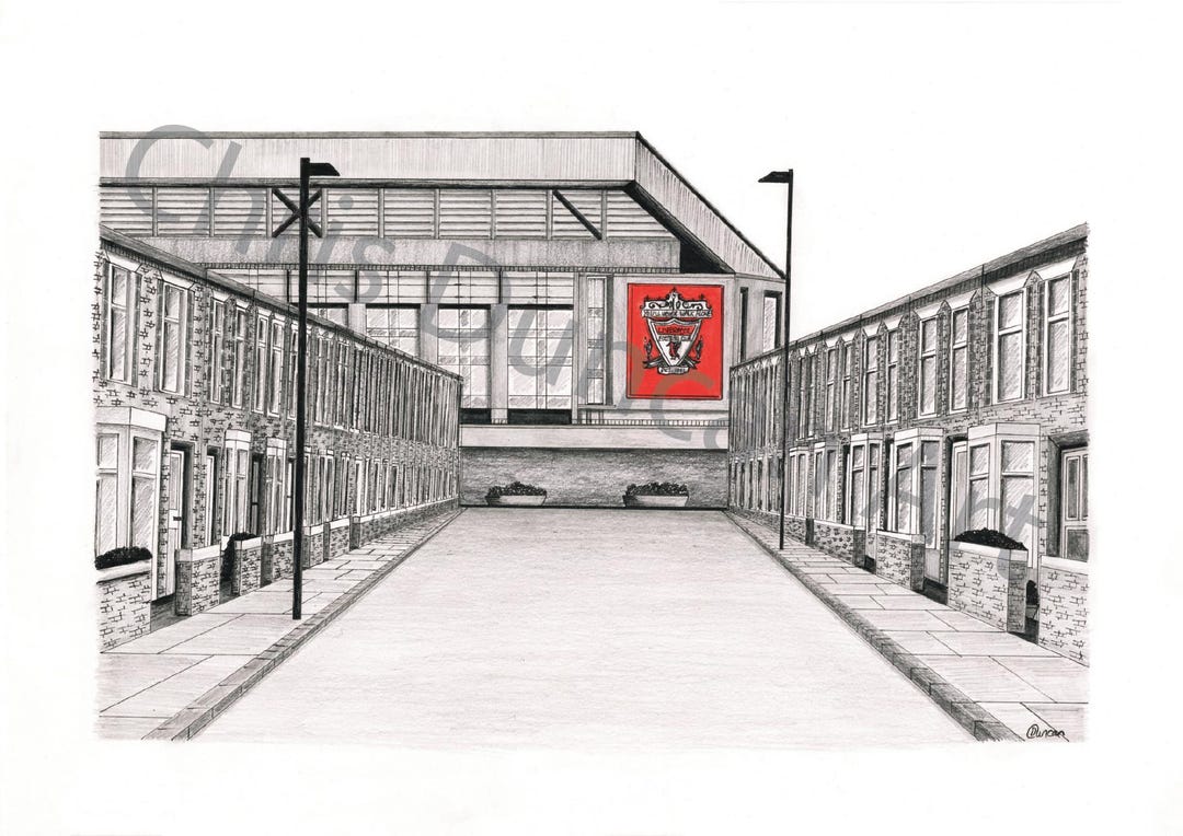 Anfield Stadium Giclée Art Print; Size A4 A3, Fine Art Print, Liverpool ...